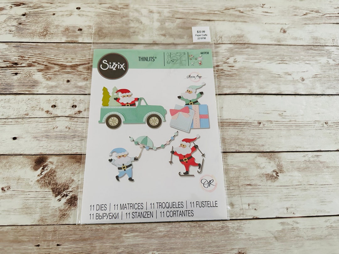 Sizzix Santa Activities Thinlits Die Set, Scrapbooking Journaling Junk Journaling Albums Card ...