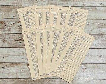 Lot of 10 Vintage Style Punch Time Cards Old Work Time Punch - Etsy