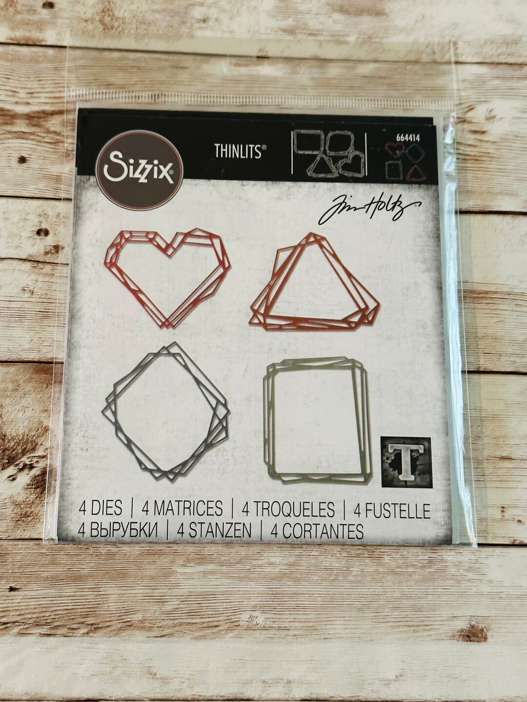 Tim Holtz Sizzix Geo Frames Thinlits Die Set. Scrapbooking Journaling Junk Journaling Albums ...