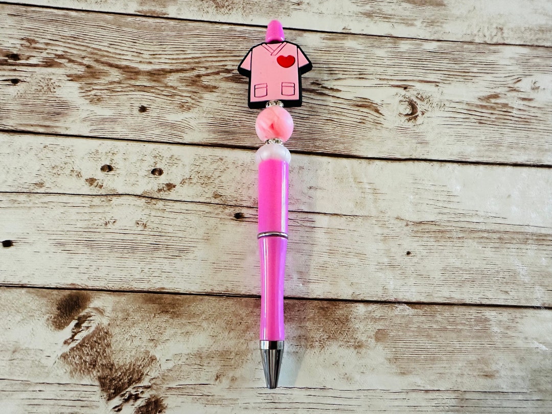 Silicone Beaded Pink Uniform Shirt Pen - Etsy