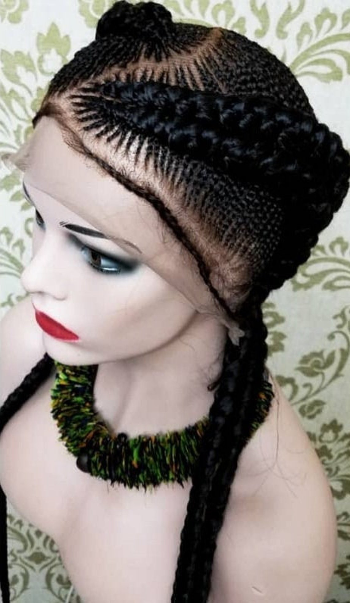 Feed in Braided Fish Plait Full Lace Wig, Handmade for Instant Wear - Etsy