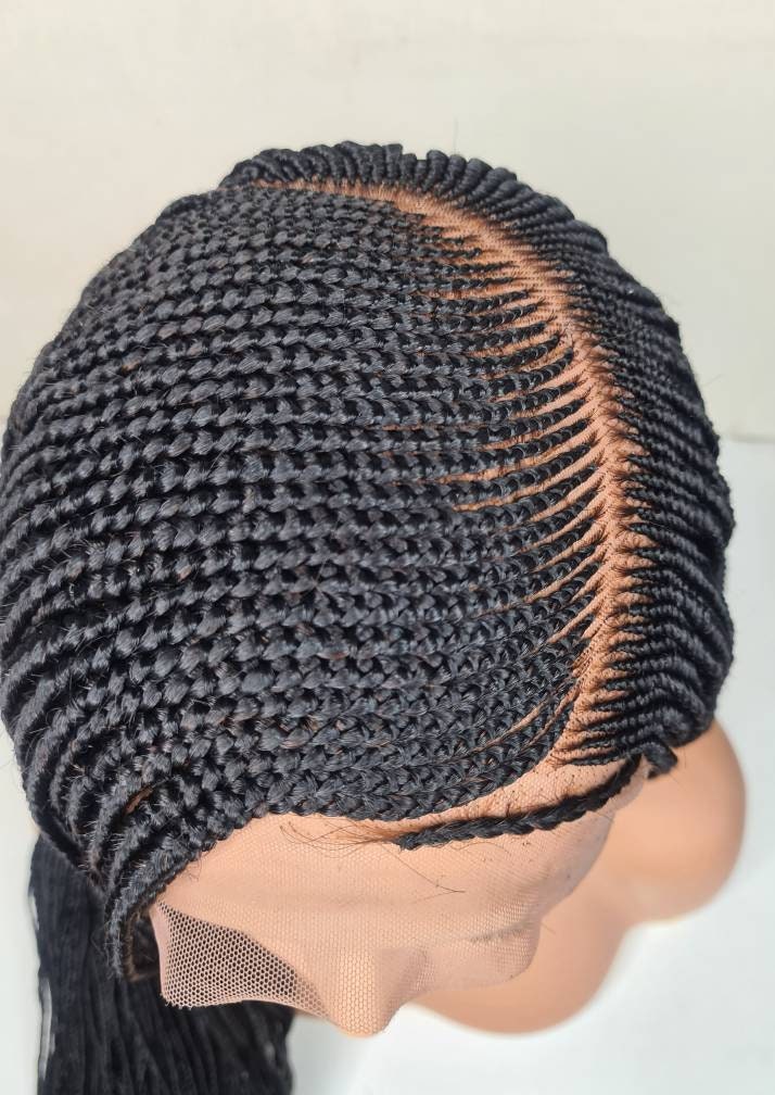 Feed in Braided C Part Wig, Handmade for Instant Wear - Etsy