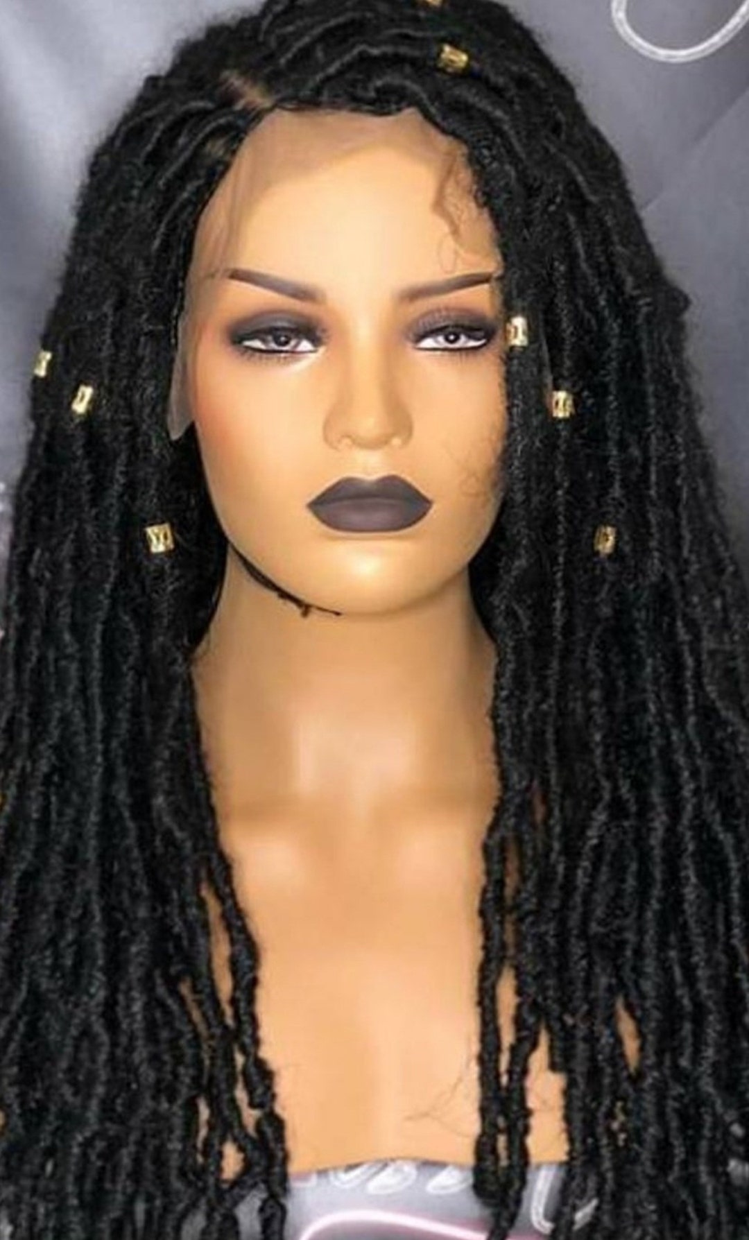 Faux Locs Braided Wig, Handmade for Instant Wear - Etsy