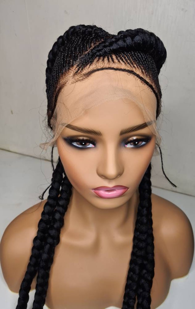 Feed in Braided Fish Plait Full Lace Wig, Handmade for Instant Wear - Etsy
