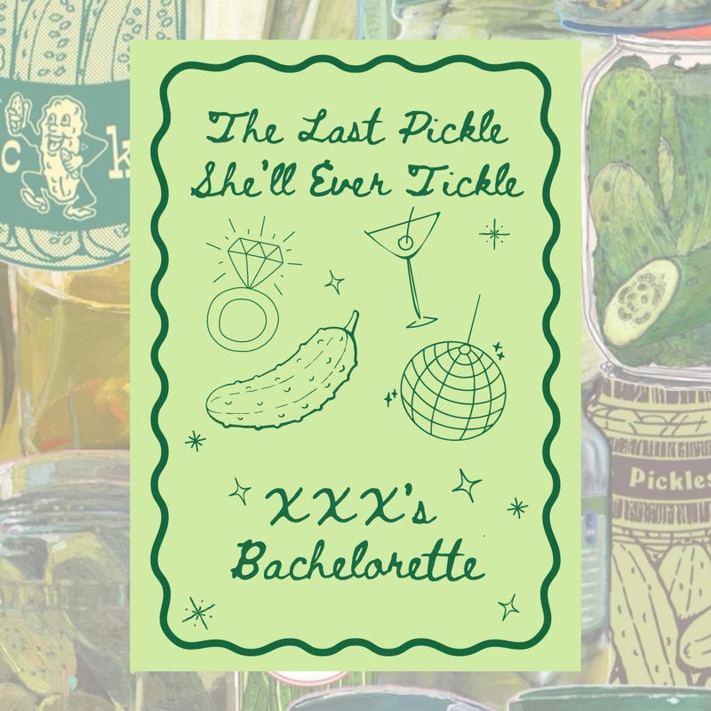 Pickle Theme Bachelorette - Etsy