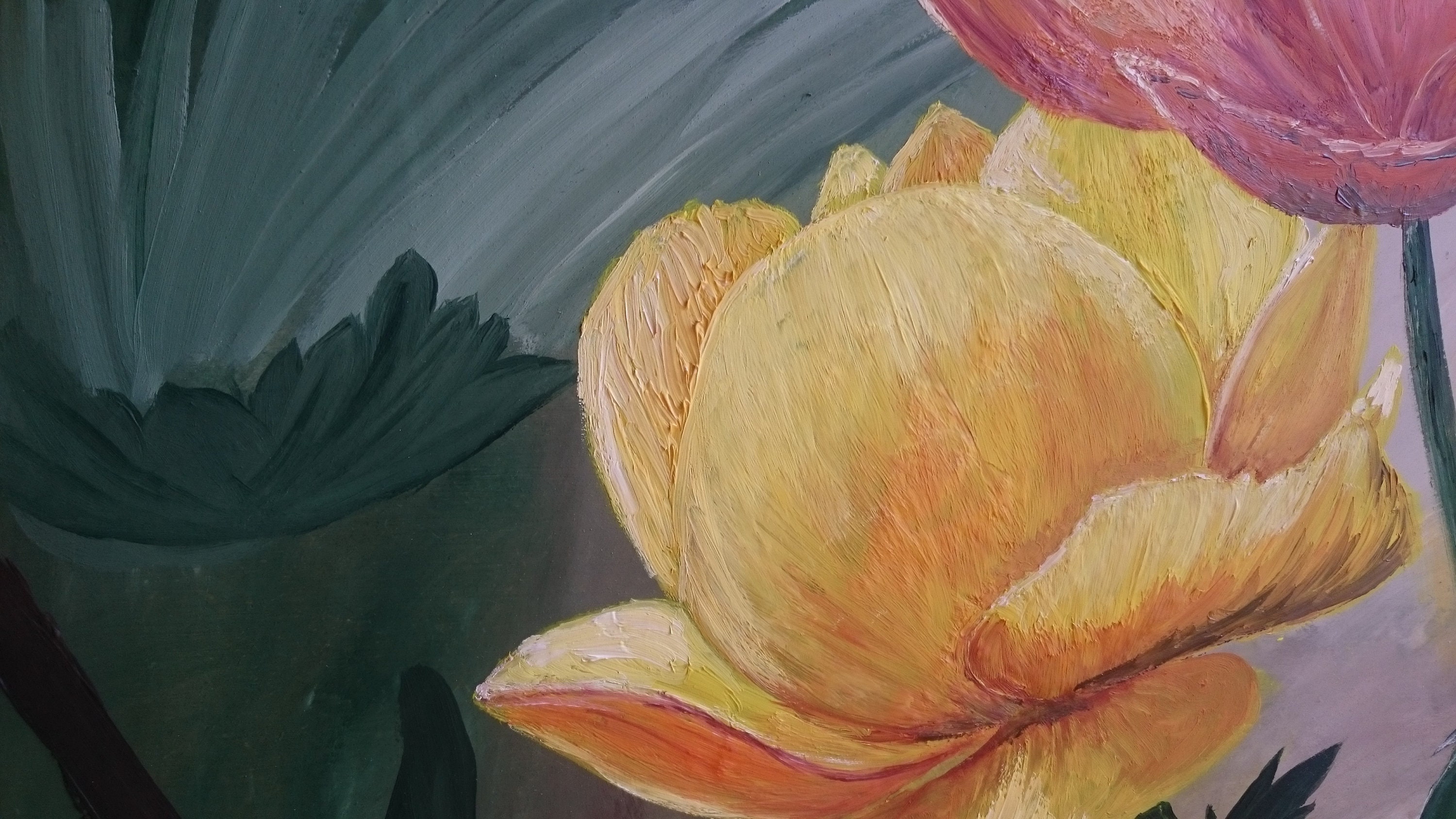 Original Handmade Oil Painting of Flowers. - Etsy UK