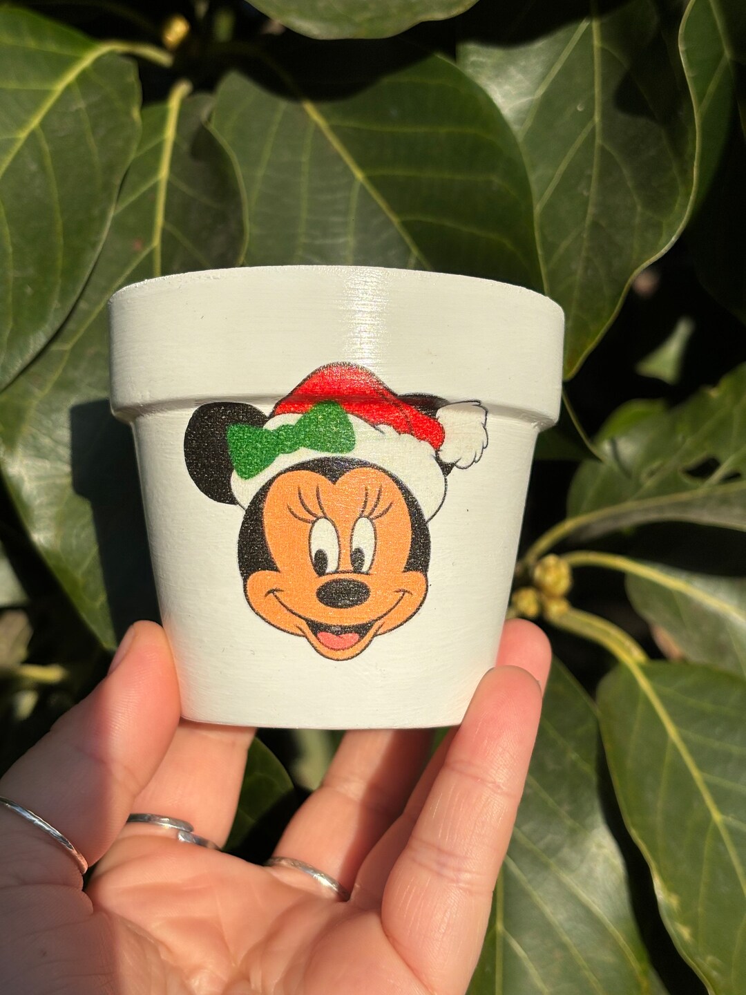Minnie Mouse Christmas Pot Plant Pot - Etsy