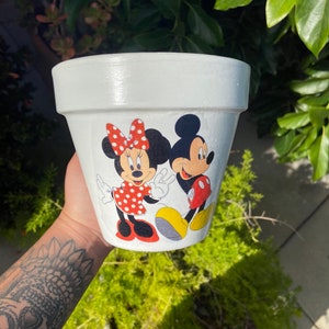 Mickey and Minnie Planter Pot - Etsy