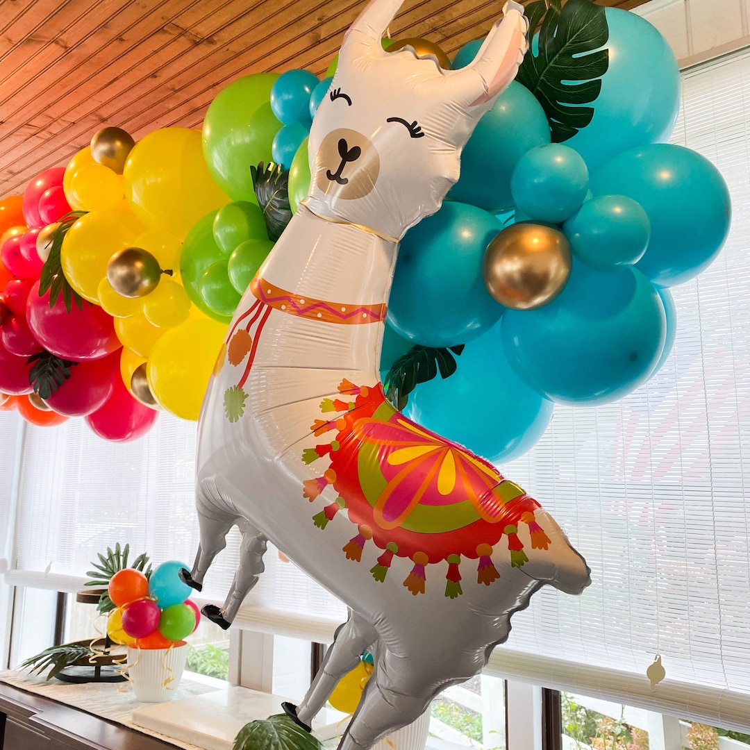 Giant Llama Mylar Balloon (45 Inches), Cute Large Llama Foil Balloon ...