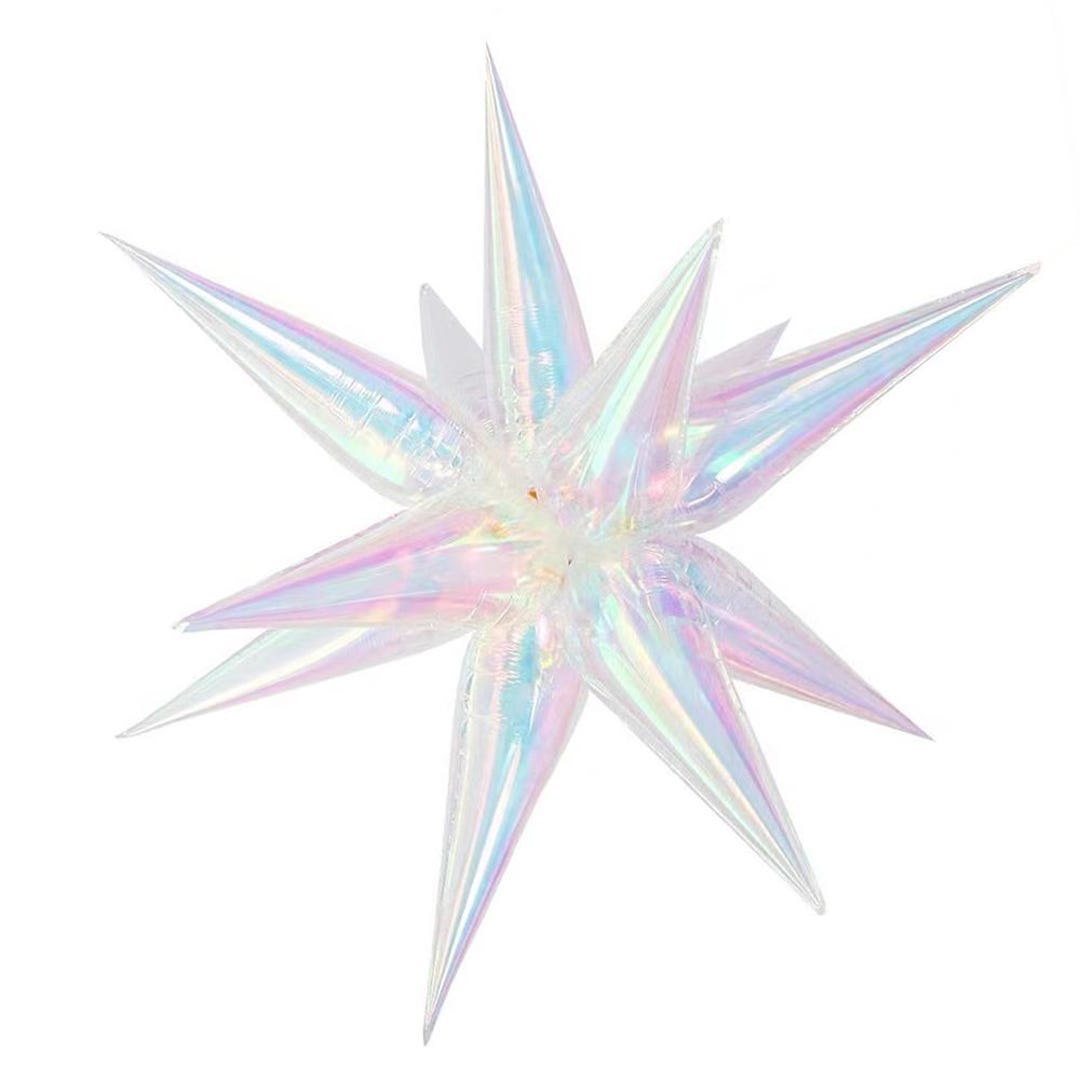 Iridescent Starburst Cluster Balloon (40 Inches), 12 Point Star ...