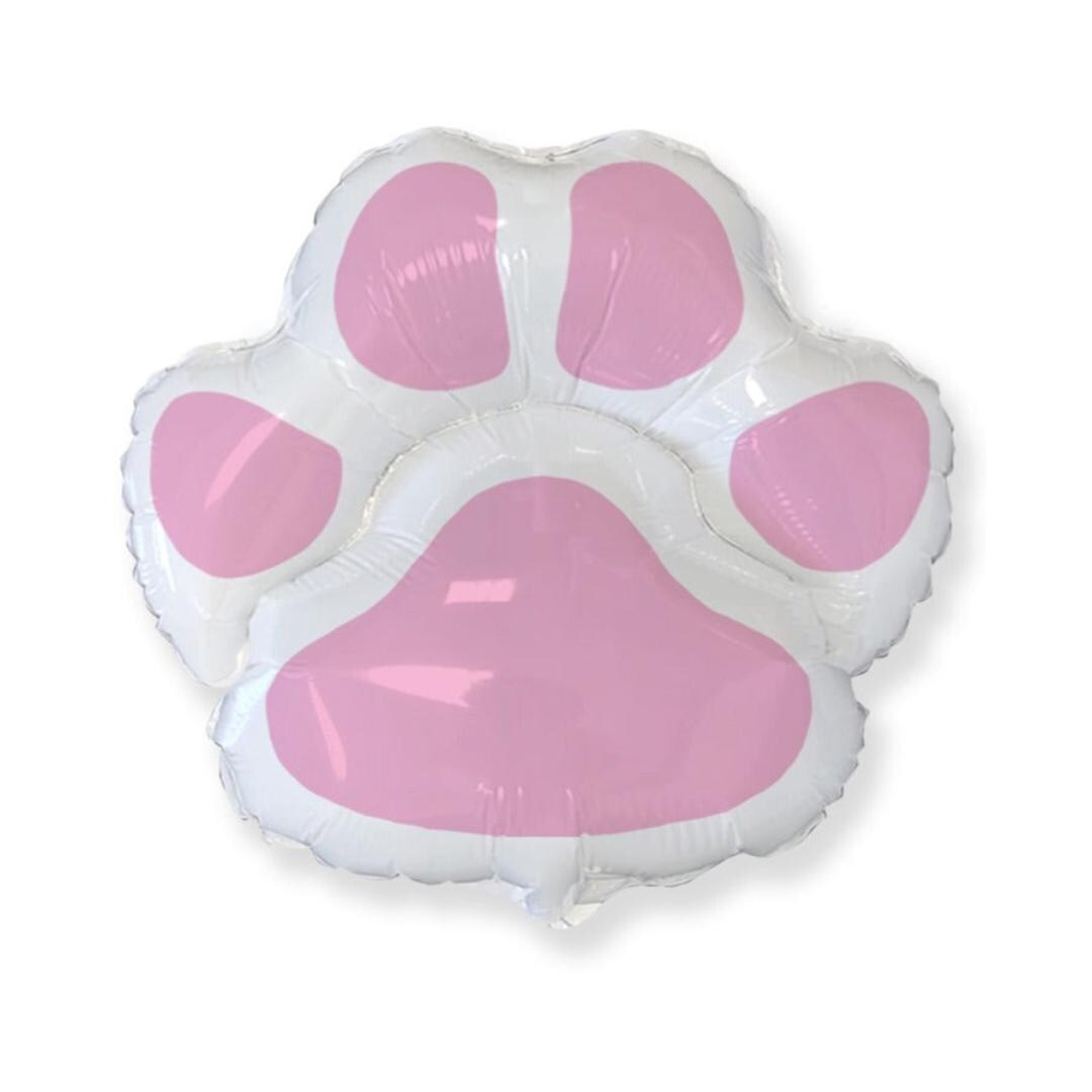 Light Pink Dog Paw Print Foil Balloon (30 Inches), Pink Dog Paw ...