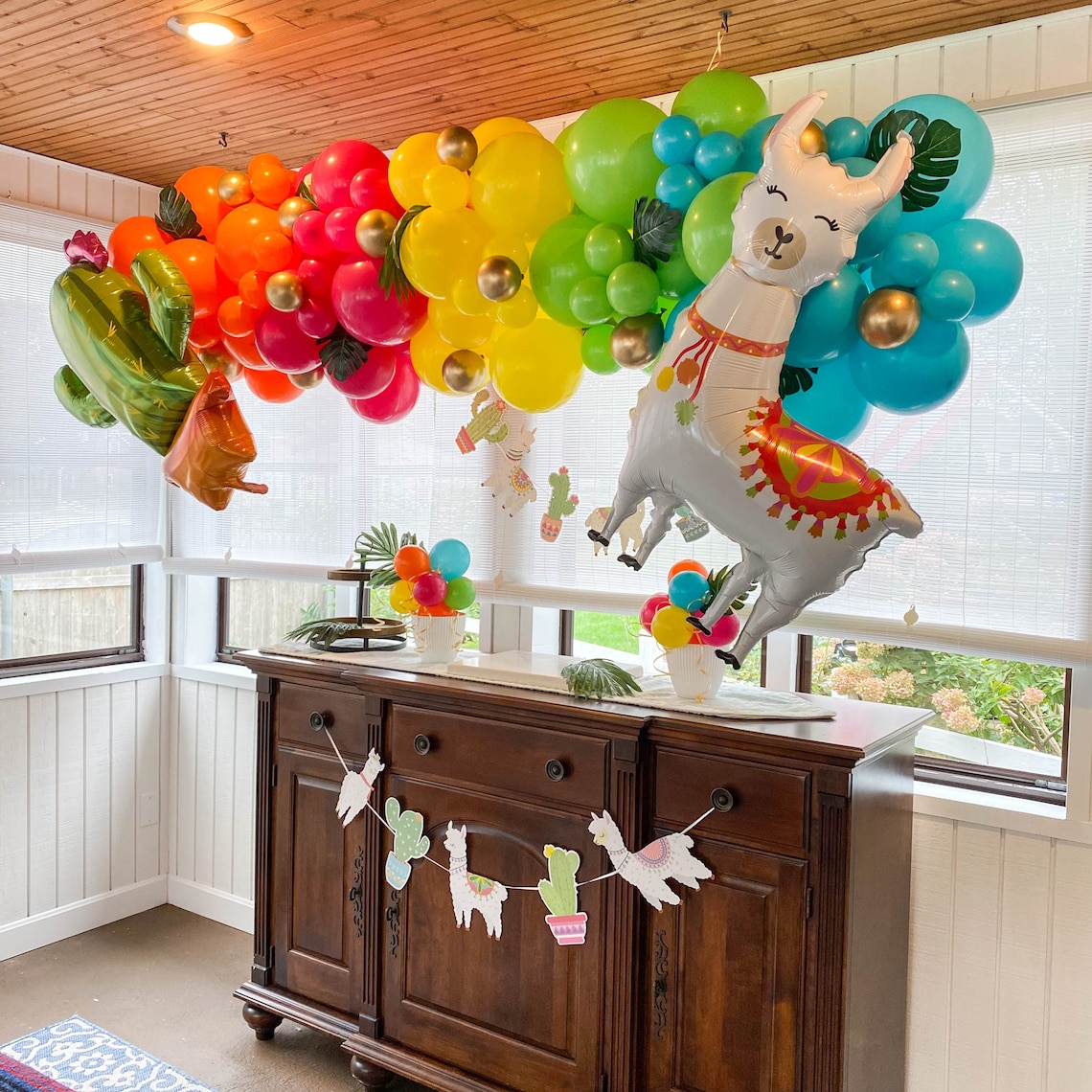 Giant Llama Mylar Balloon (45 Inches), Cute Large Llama Foil Balloon ...