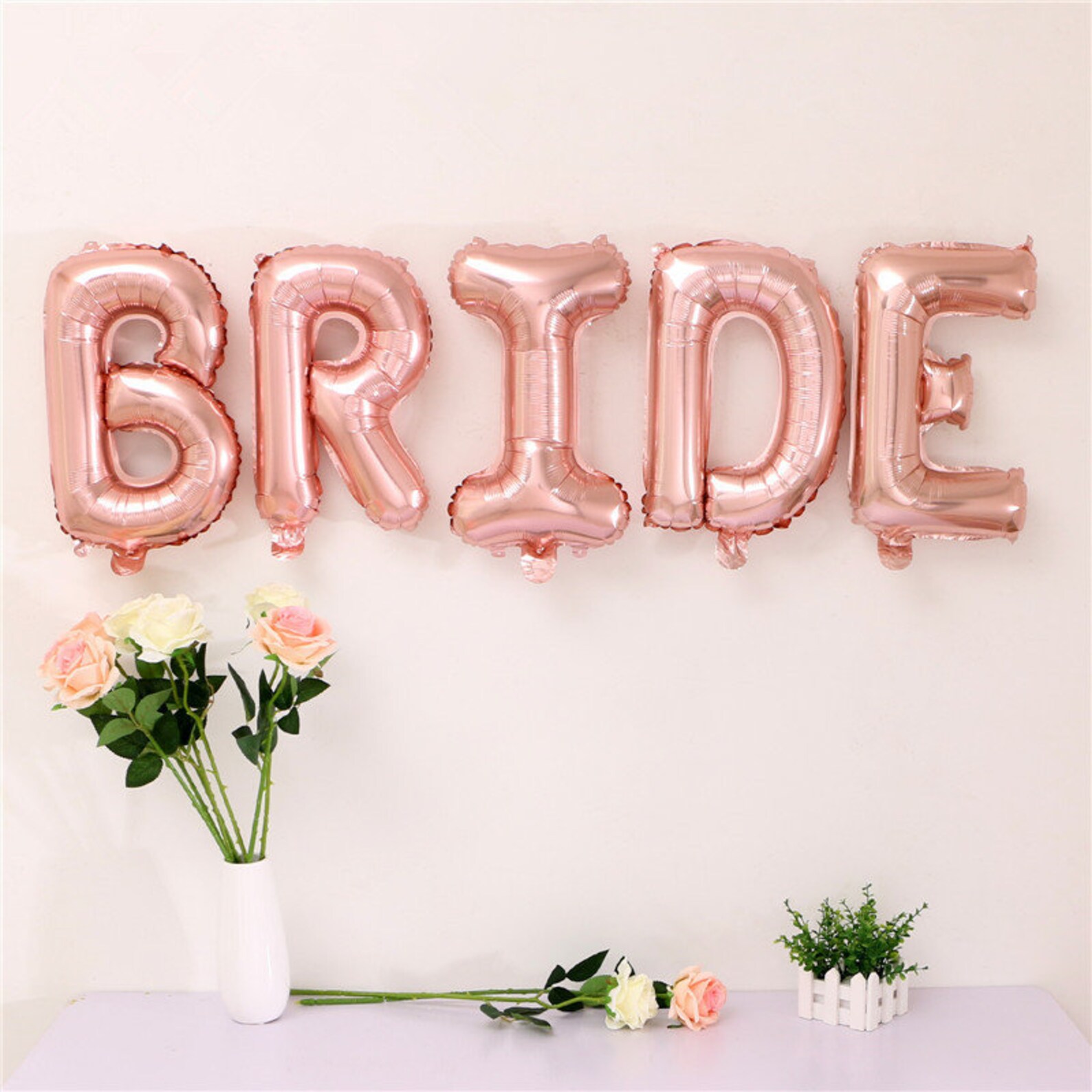 Rose Gold Bride to Be Letters Balloon Kit Set (14 Inches Tall), Pink ...