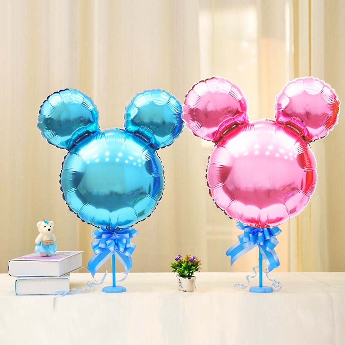 Light Blue Mickey Mouse Head Foil Balloon 24 Inch Mickey | Etsy