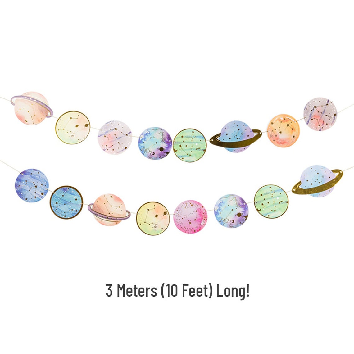 Outer Space Planet Paper Banner Kit Solar System Garland 1st | Etsy