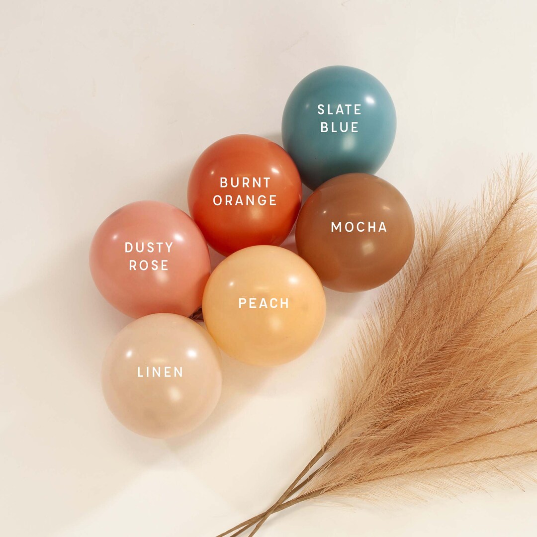 Retro Boho Balloons, PREMIUM Quality Matte Birthday Party Balloons ...