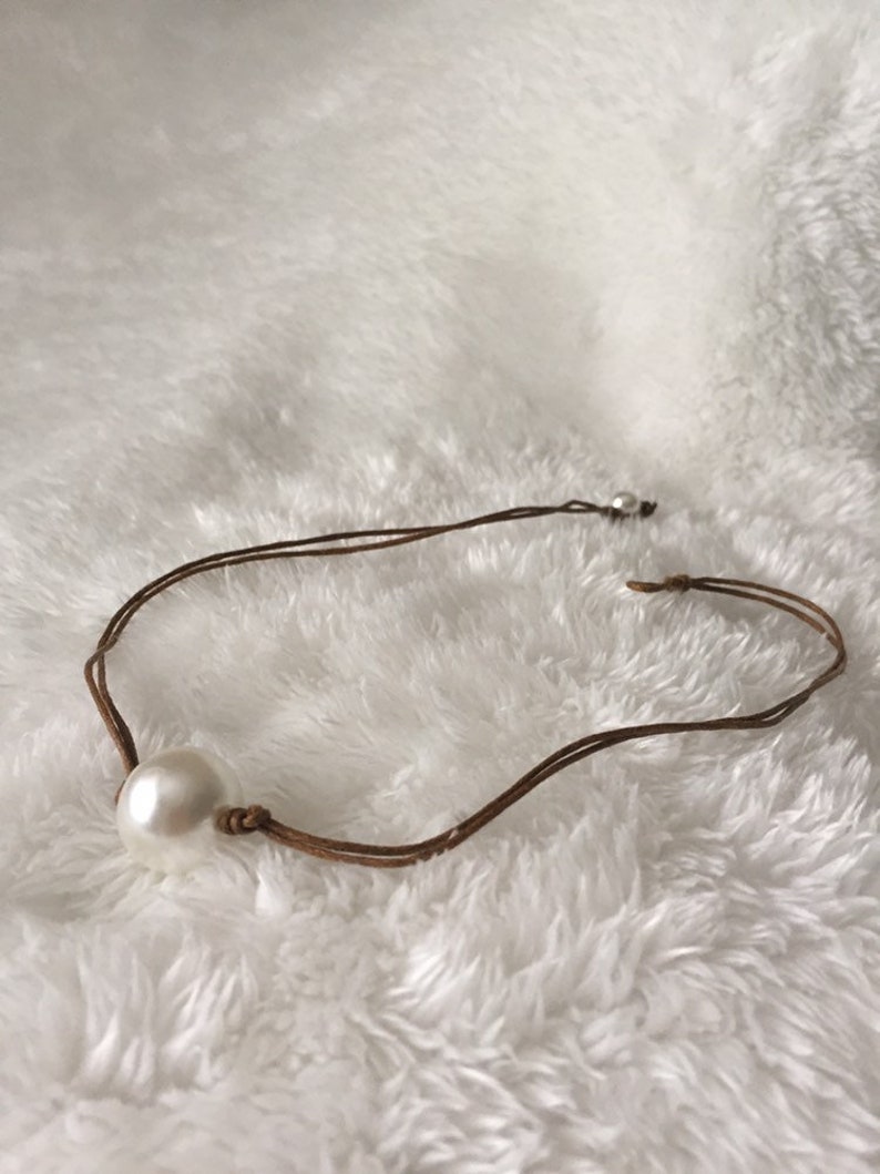 Brown Cord Pearl Necklace Varied Lengths - Etsy