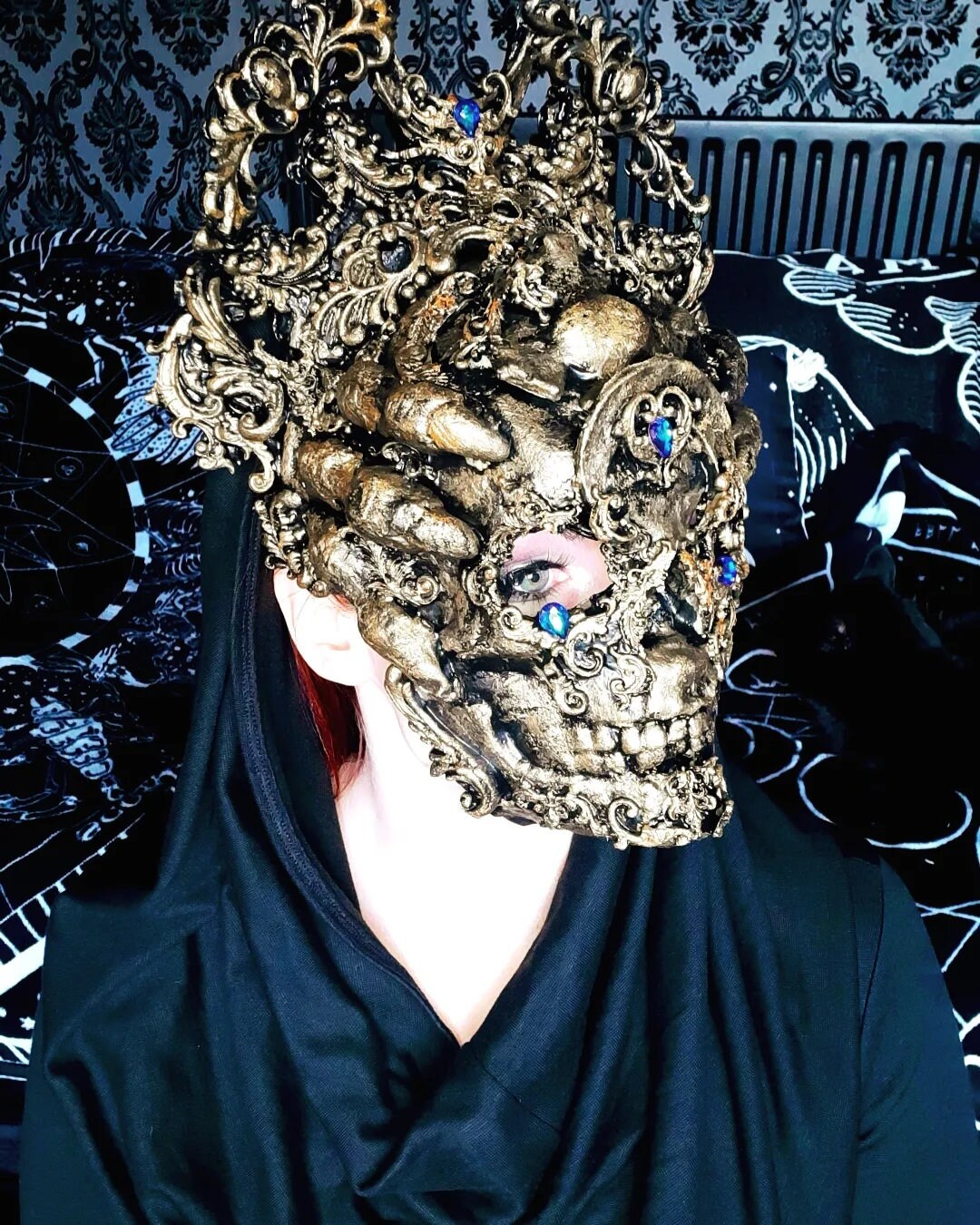 The Heretic's Foil Crown Mask Full Face Skull Gold | Etsy