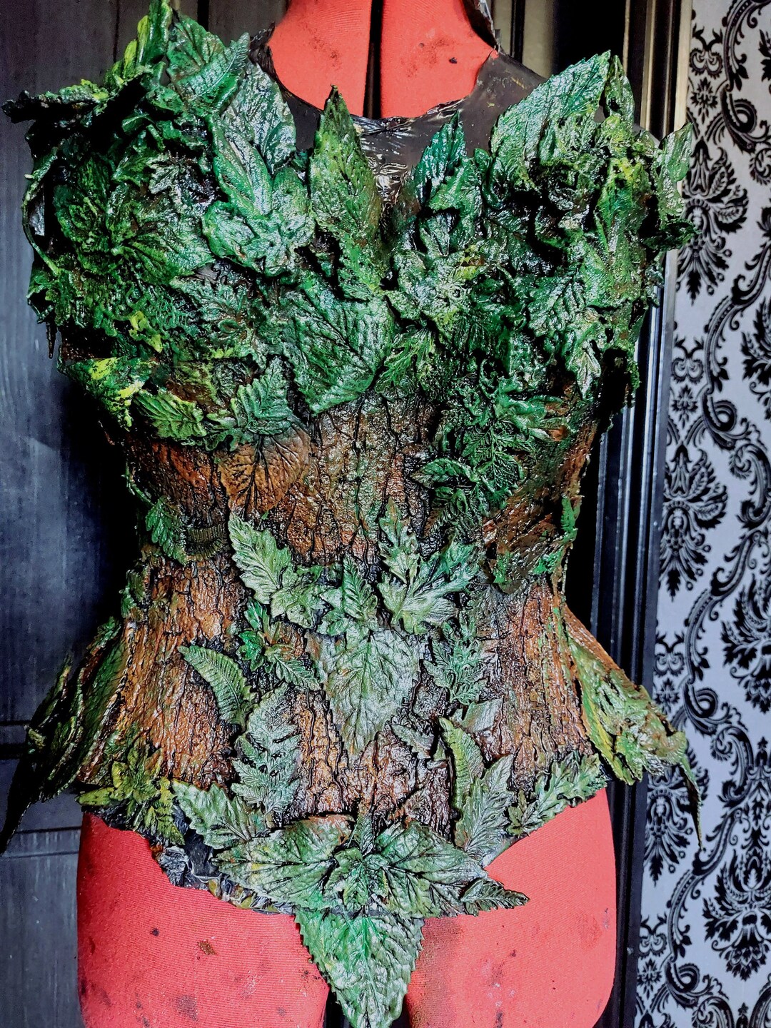 Forest Queen Corset - Steel Boned Custom Size Overbust Waist Cincher ...