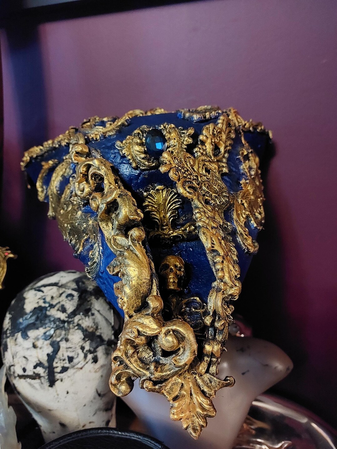 The Admiral's Advantage Steampunk Tricorn Purple and Gold Sailor's Hat ...