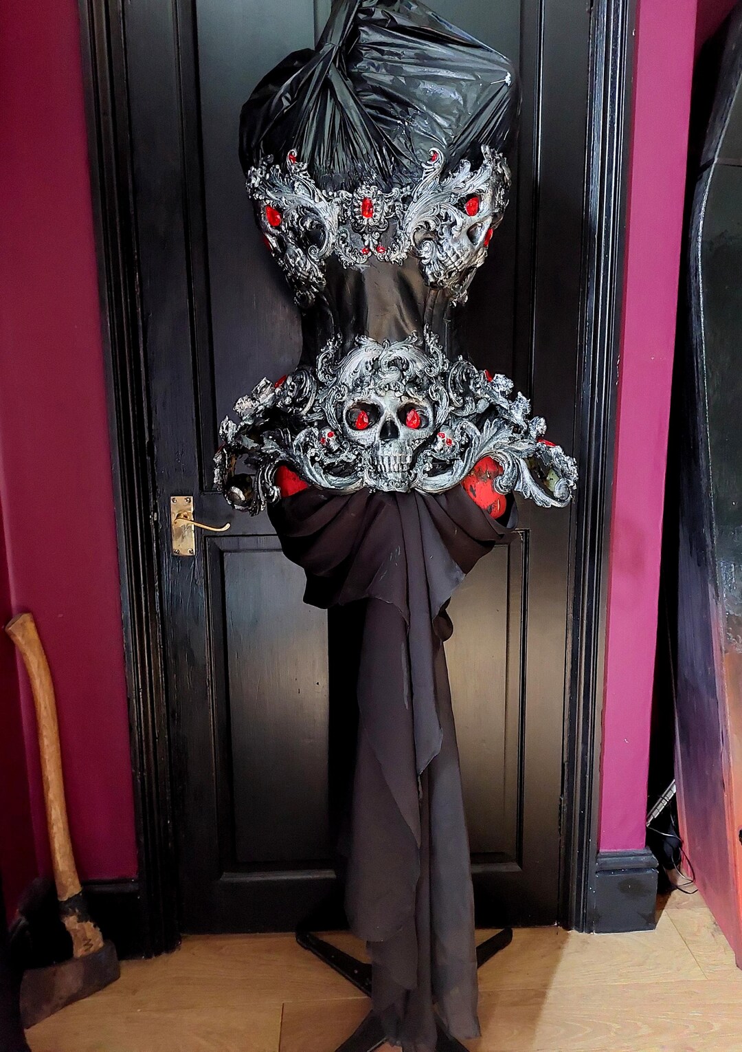 The Lich is Back - Overbust Hip Fin Corset, Gothic Vampire Steel Boned ...