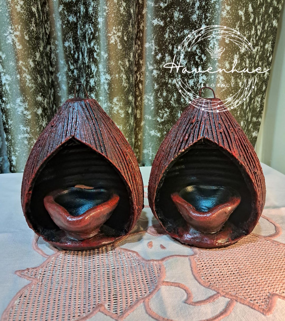 Handmade Coconut Shell Design Terracotta Diya - Eco-friendly, Unique ...