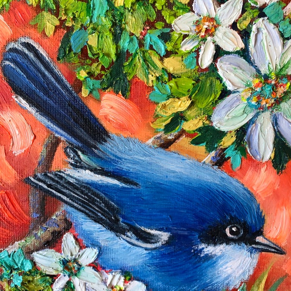 Blue Bird Painting - Etsy