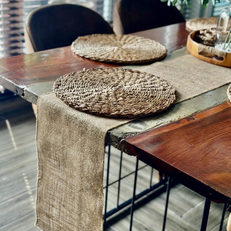 Jute Table Runner - Etsy