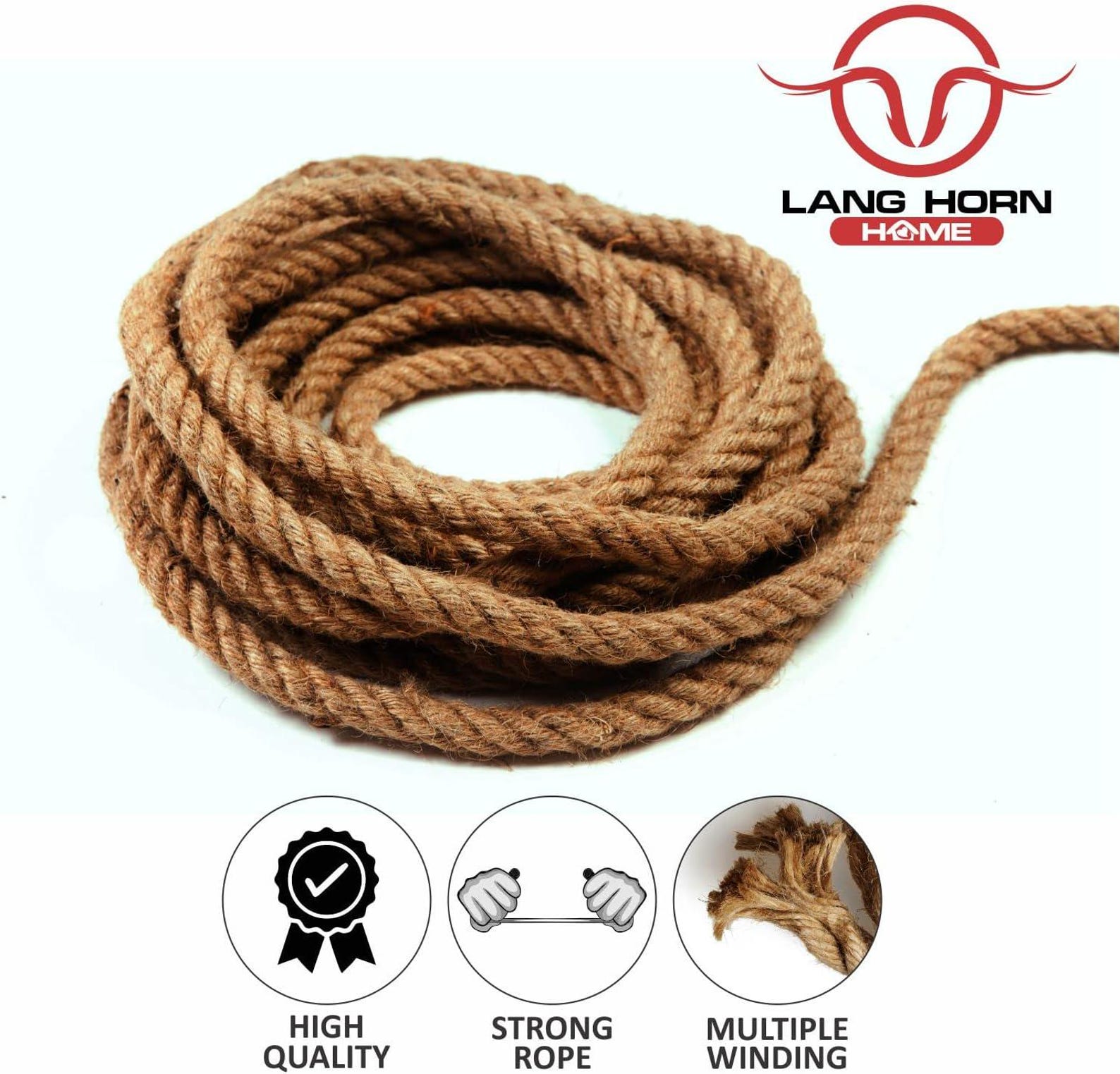 Natural Jute Rope | Twisted Jute Cord | Hessian String | 6mm, 8mm, 10mm ...
