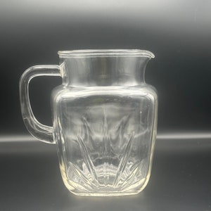 Vintage Federal Glass Starburst Pitcher, 1950s Barware - Etsy