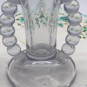Vintage Imperial Candlewick Vase, Lavender Glass With Bubble Handles ...