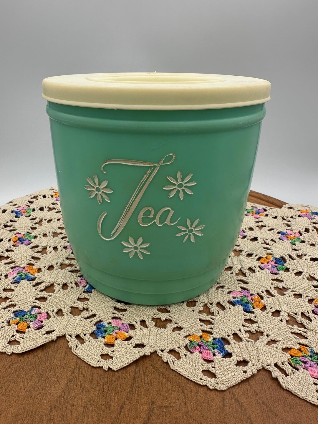 Vintage 1950s, Tea Canister, Aquamarine Turquoise, Tea Set, Retro Tea ...