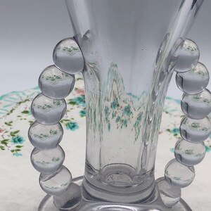 Vintage Imperial Candlewick Vase, Lavender Glass With Bubble Handles ...