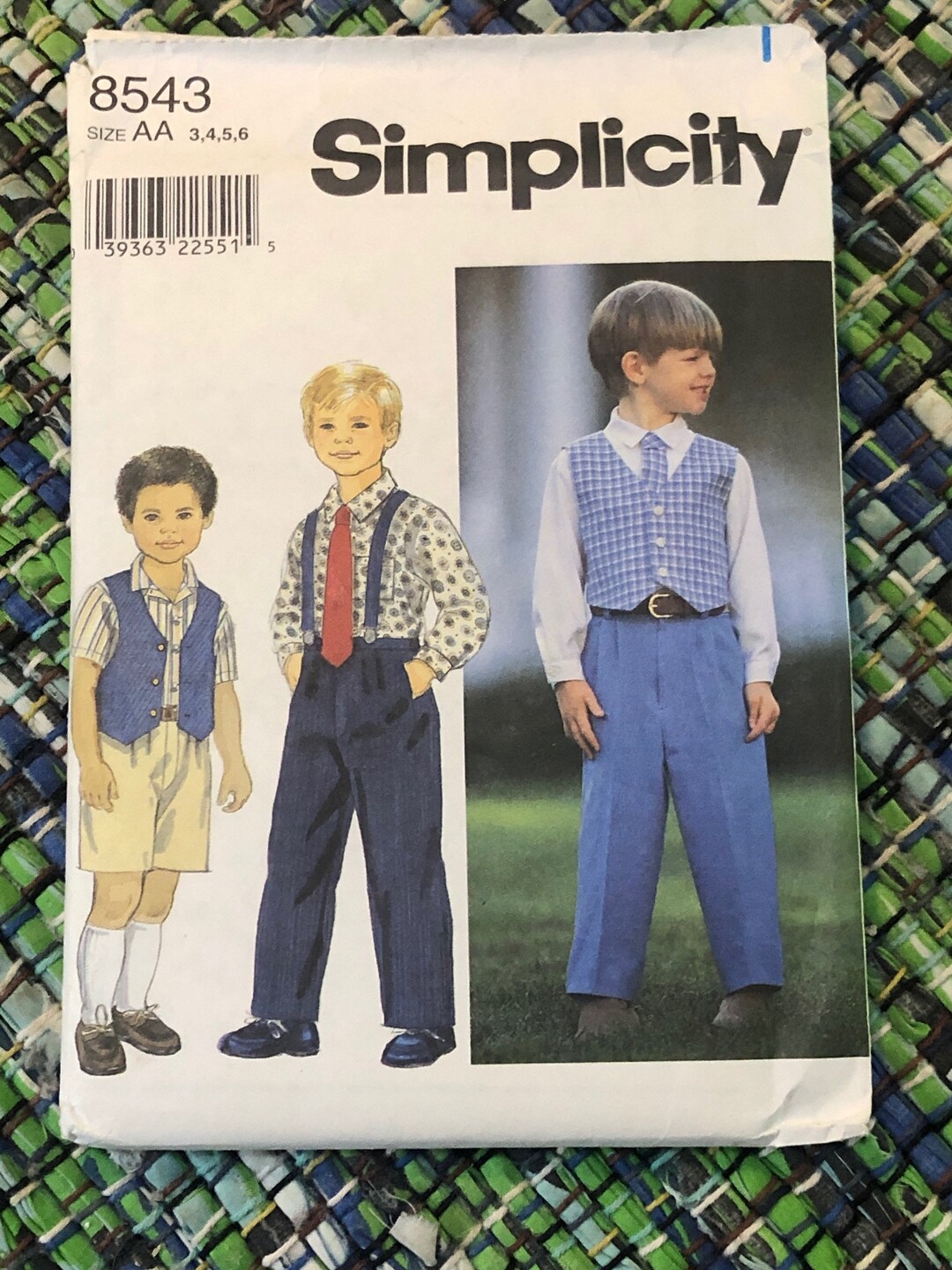 UNCUT, Simplicity #8543, Boys' Shirt, Vest, Pants, Shorts, Neck Tie ...