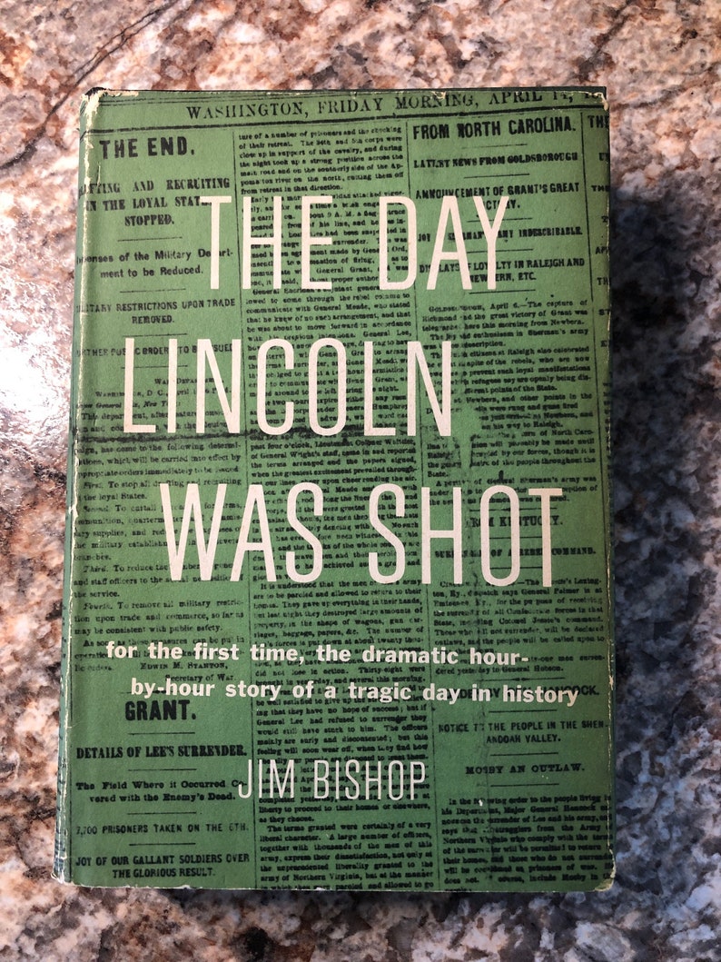 Vintage 1955 the Day Lincoln Was Shot Jim Bishop Hardcover - Etsy