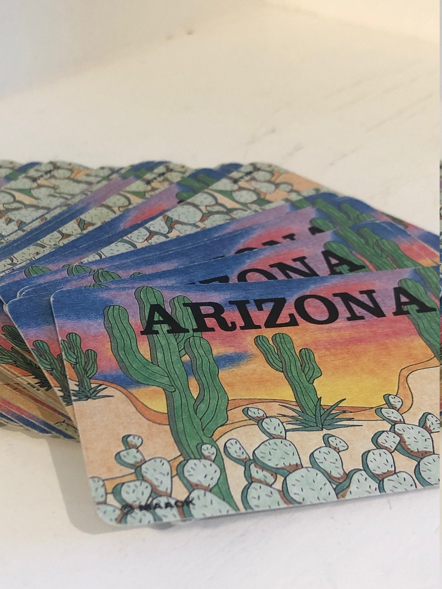 Vintage Arizona Souvenir Playing Cards Plastic Case | Etsy