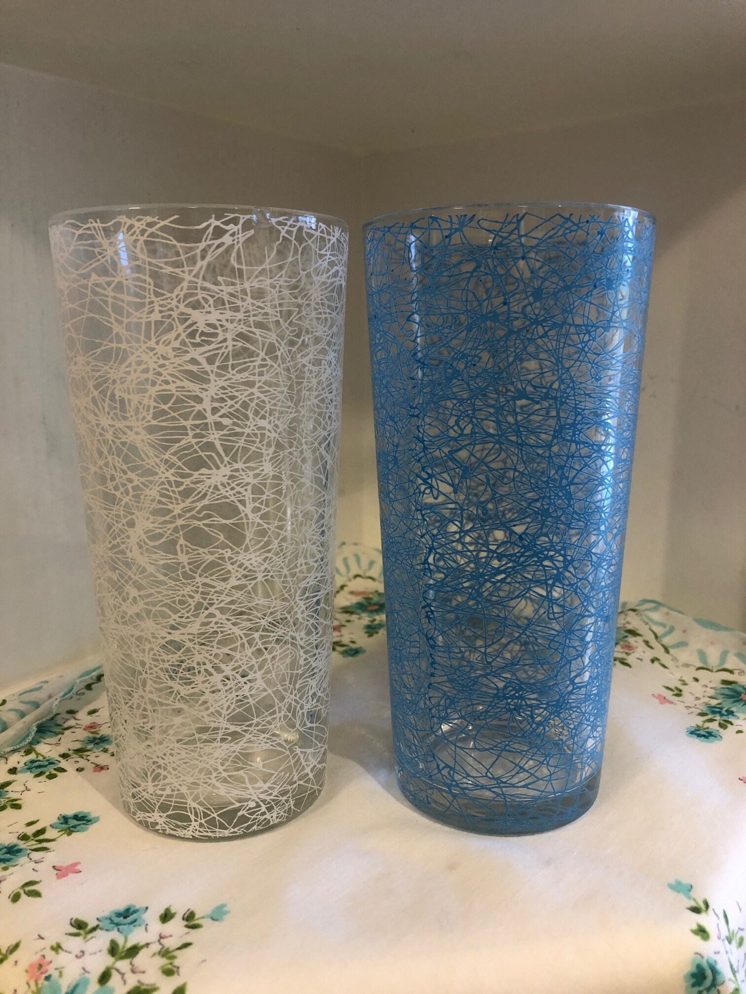 Vintage 1970s Spaghetti String Set of Two 2 1 Blue 1 - Etsy