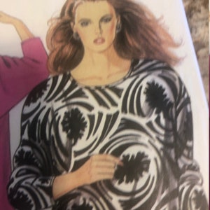 UNCUT, New Look Pattern #6386, Vintage, Misses Pullover Top, Boxy With ...