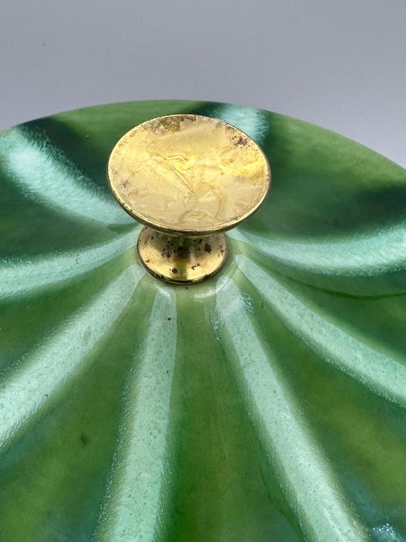 Vintage 1960/70s, Hull Pedestal Lidded Bowl, Ombre Avocado, Green ...