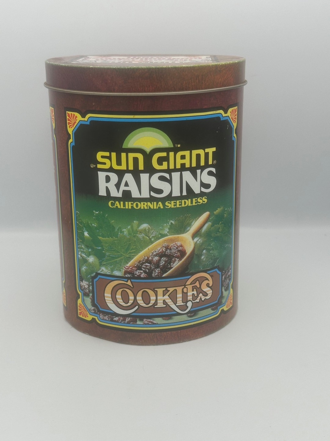 Vintage 1980s Sun Giant Raisins Cookie Tin, Retro Kitchen Storage - Etsy