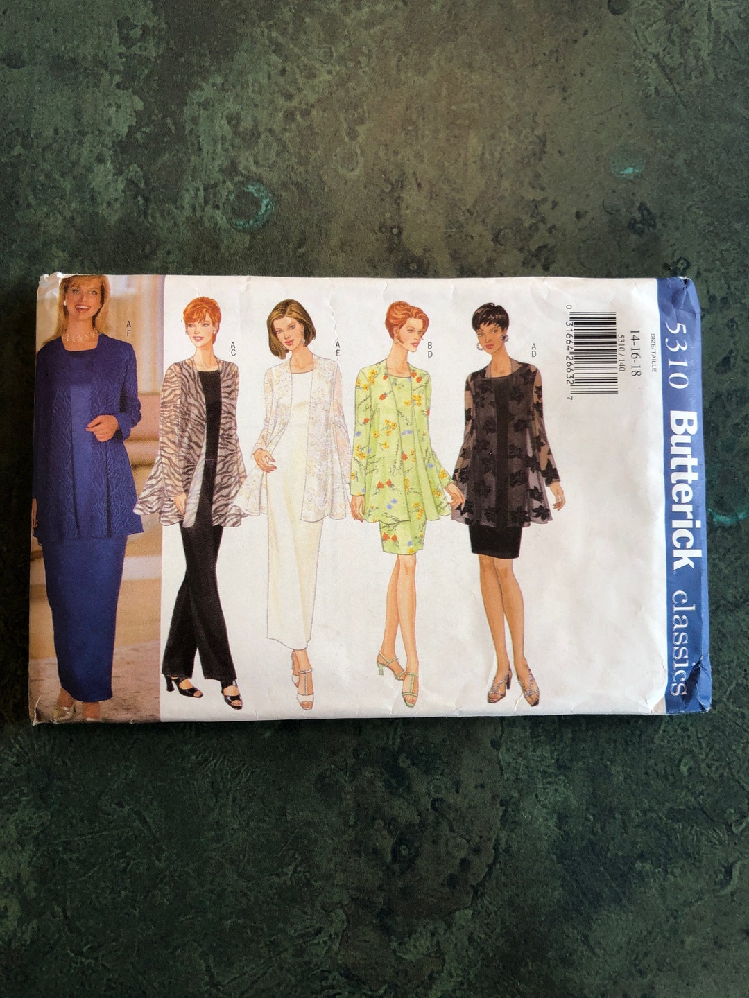 Vintage 1990s, UNCUT, Butterick Pattern 5310, Size 14-16-18, Misses ...