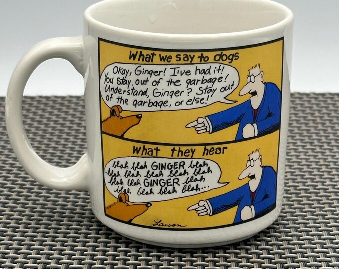 Vintage 1983, the Far Side, Gary Larson, What We Say to Dogs, Ginger ...