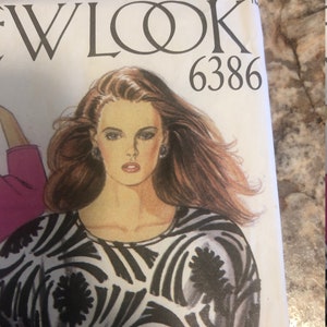 UNCUT, New Look Pattern #6386, Vintage, Misses Pullover Top, Boxy With ...
