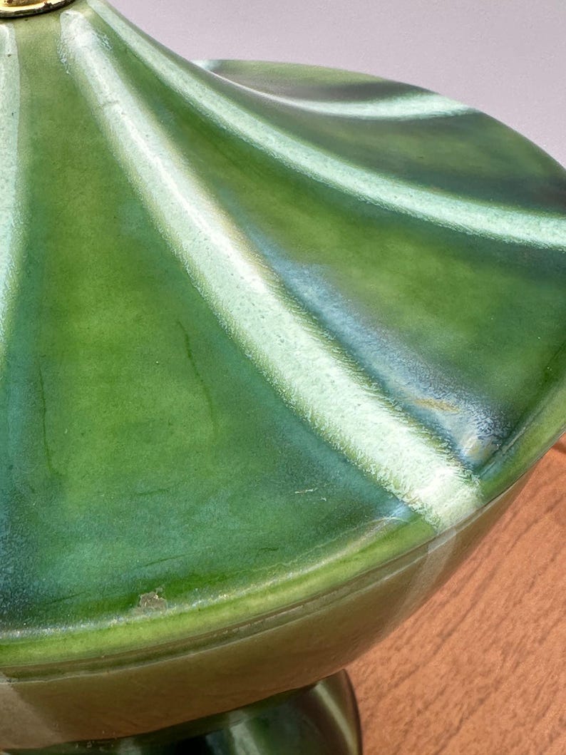 Vintage 1960/70s, Hull Pedestal Lidded Bowl, Ombre Avocado, Green ...