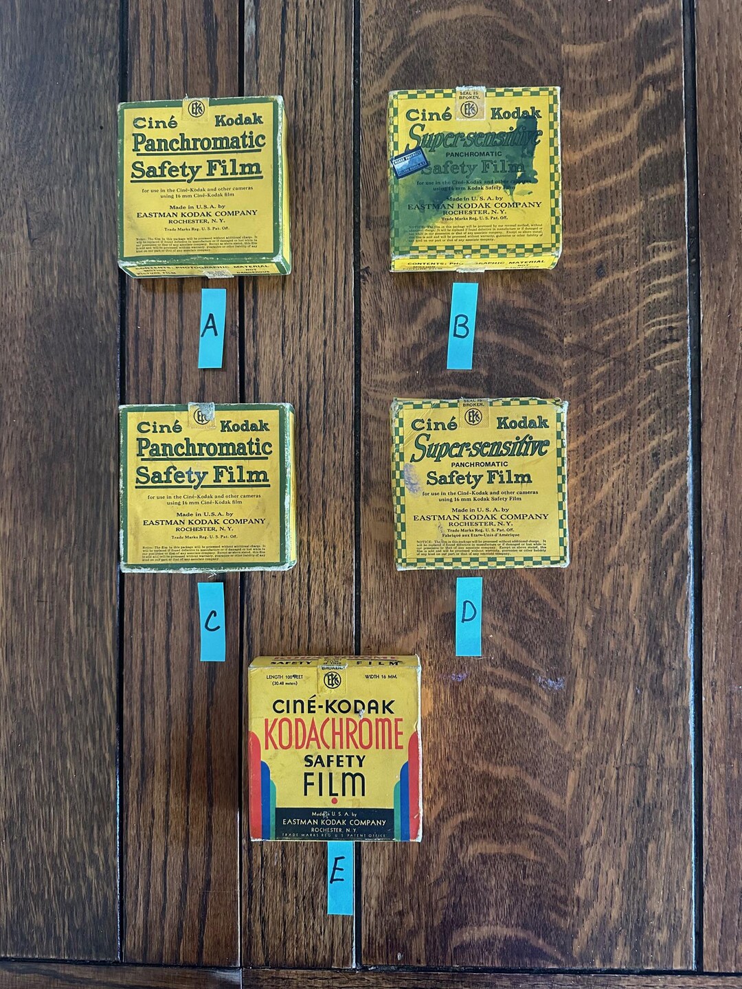 Vintage 1930s, Set of Five 16mm Film, UNOPENED, Sealed Boxes (2) Cine ...