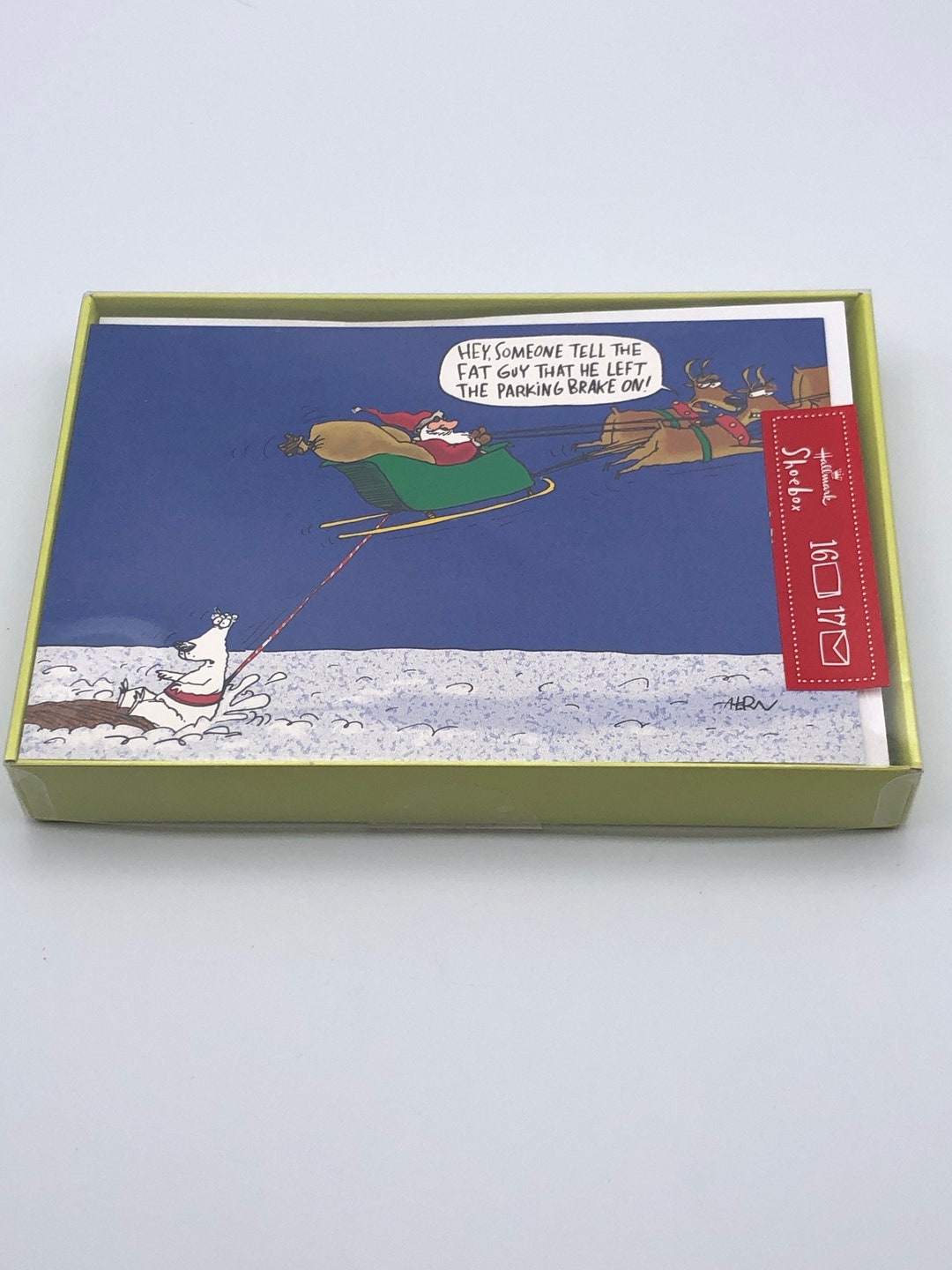 Vintage 90s Hallmark Shoebox Christmas Cards, Santa Humor (16 Cards, 17 ...