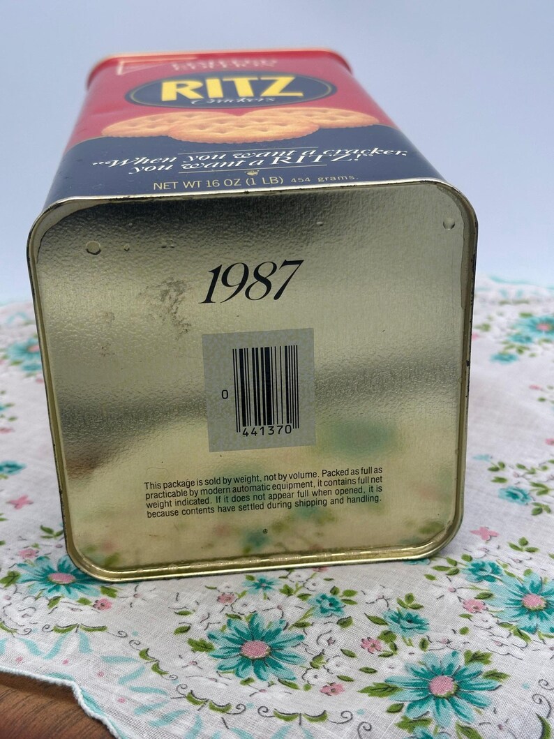 Vintage 1987 Ritz Cracker Tin, Limited Edition Kitchen Storage - Etsy