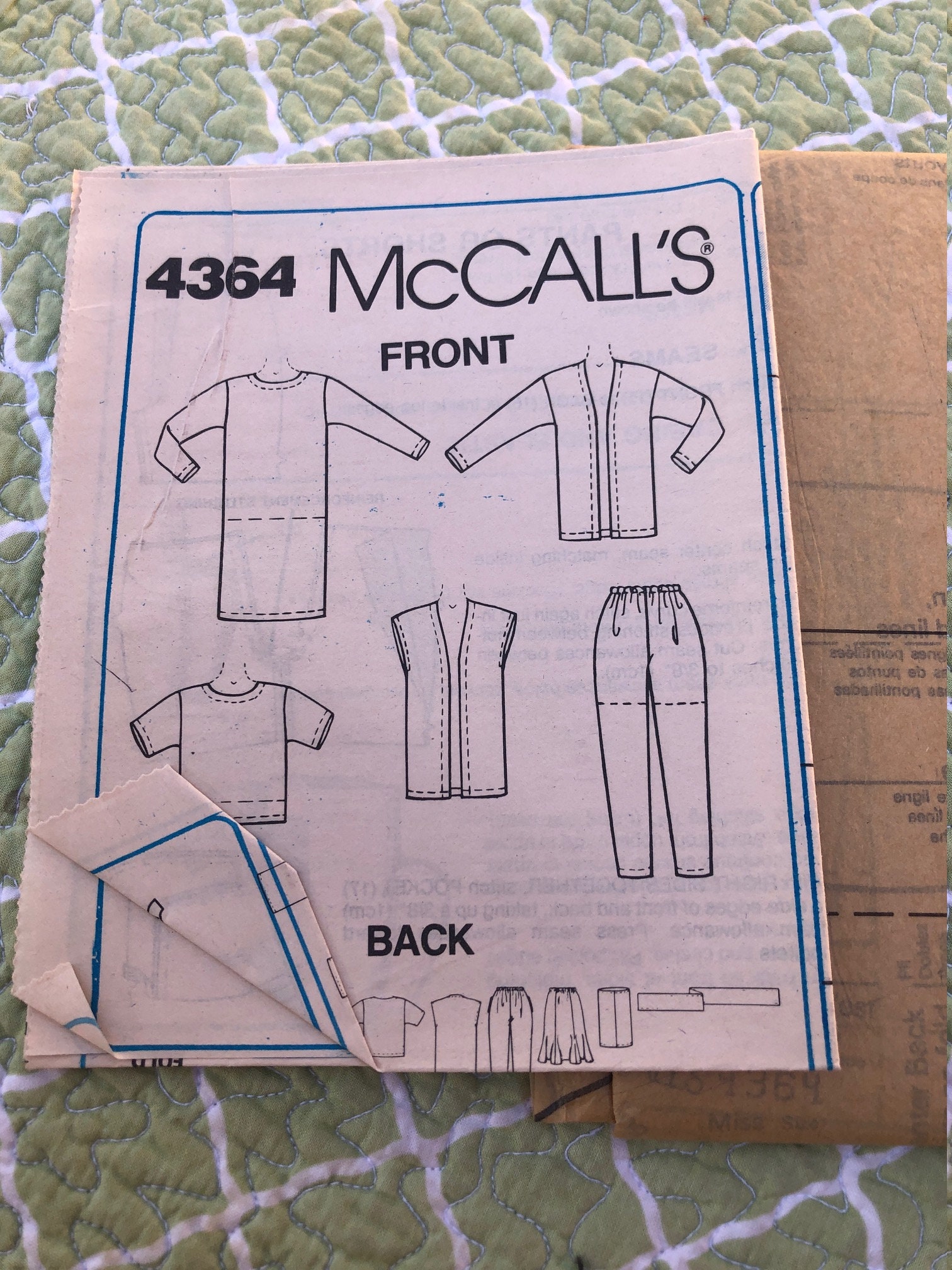 Mccalls 4364 1989 Vintage Sewing Pattern UNCUT Factory - Etsy