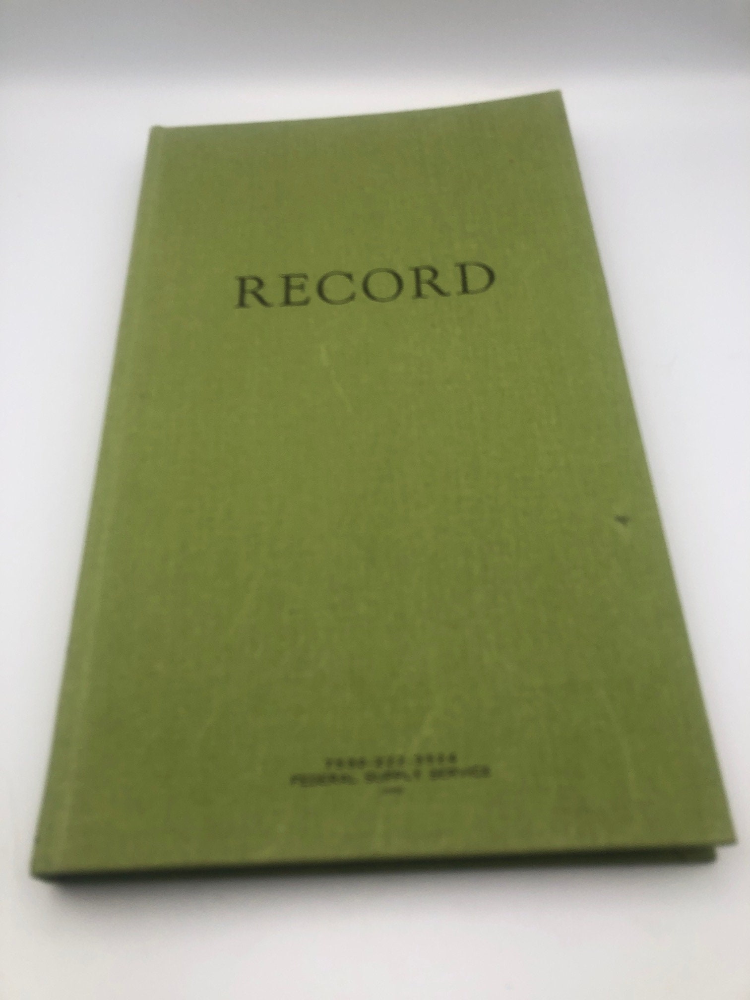 Vintage 1970s, Federal Supply Service, Record Book, Blank Record Book ...