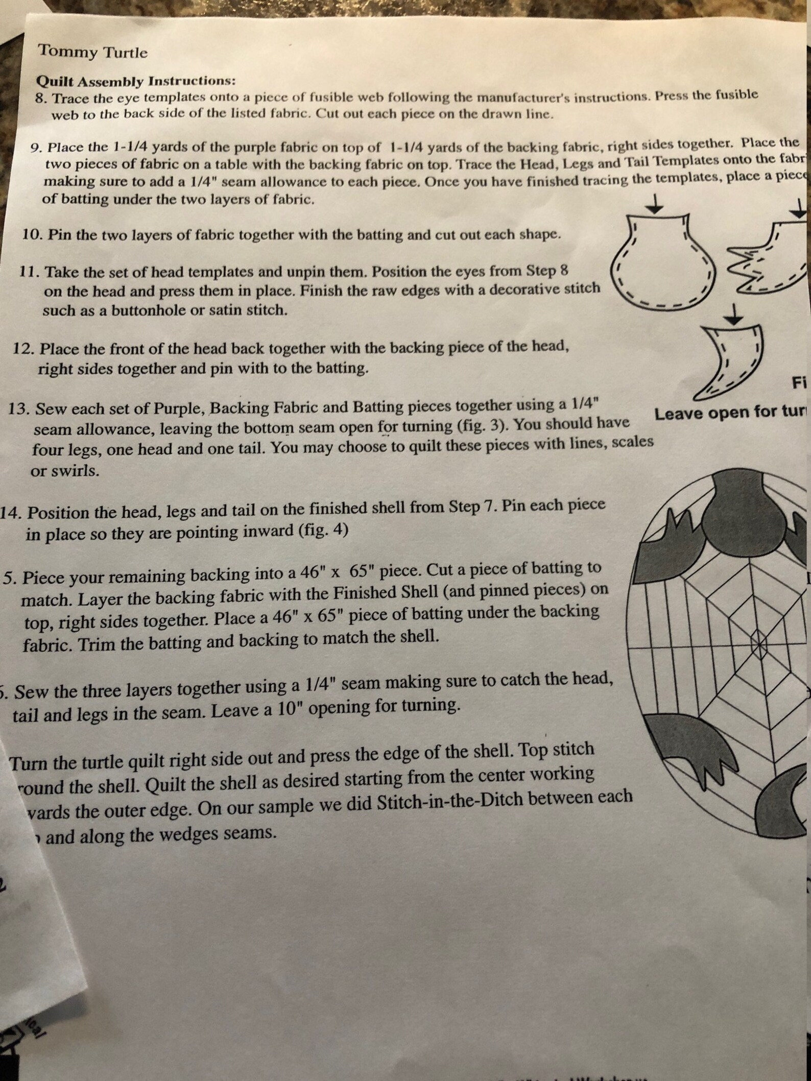 Tommy Turtle Designed by Heidi Pridemore the Whimsical - Etsy